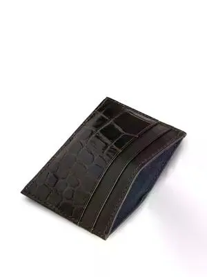 HACKETT LONDON Croc-effect Leather Card Holder