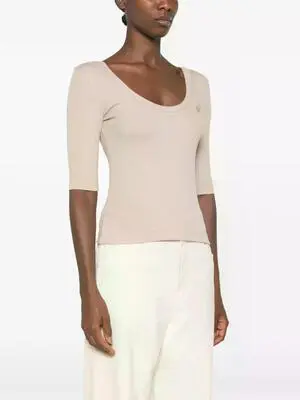 Brunello Cucinelli Scoop-neck Elbow-sleeve T-shirt
