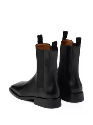 Marsèll Square-toe Leather Chelsea Boots - Black