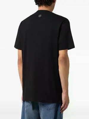 Philipp Plein Round Neck T-shirt Dollar Skull Stones