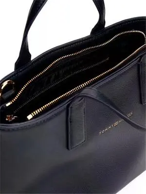 Tommy Hilfiger Logo-lettering Pebbled-texture Tote Bag