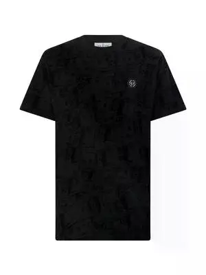 Philipp Plein Dollar-print Logo-plaque T-shirt - Black