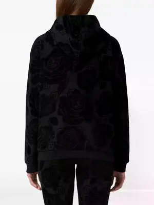 Philipp Plein Flock Flower Monogram Hoodie