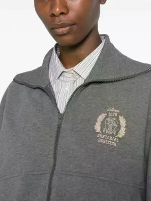 Brunello Cucinelli Logo-embroidered Zip-up Hoodie