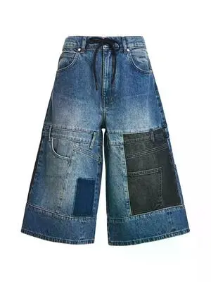 Essentiel Antwerp Patchwork Baggy Shorts - Blue