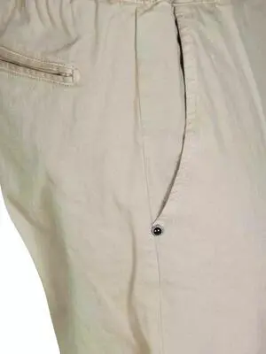 WHITE SAND Belted Gabardine Trousers