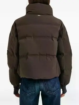 Herno Quilted Funnel-neck Puffer Jacket - Brown