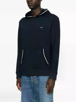 Paul & Shark Logo-embroidered Contrast-trim Hoodie