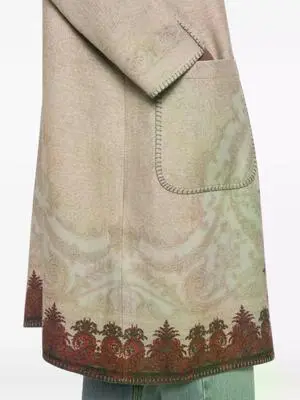 PIERRE-LOUIS MASCIA Paisley-print Blanket-stitch Kimono