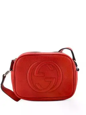 Gucci Soho Disco Leather Mini Cross Body Bag - Red