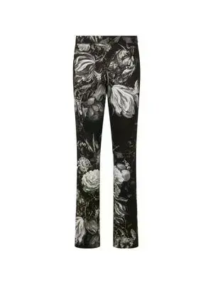 Roberto Cavalli Floral-print Flared Trousers
