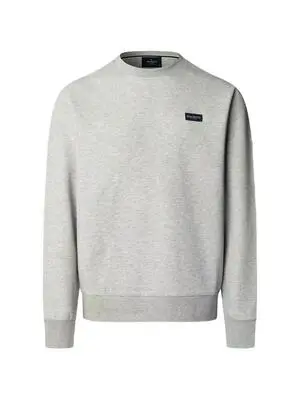 HACKETT LONDON Branded Badge Crew-neck Sweater - Grey