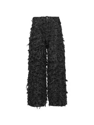 TAAKK Fringe-detailed Wide-leg Trousers