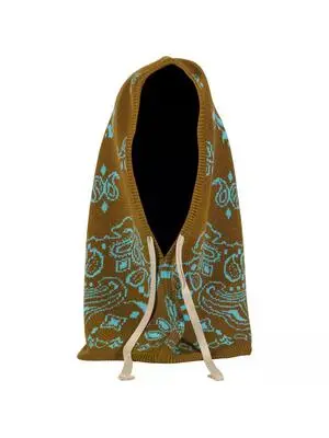 JUN/NAKAYAMA Paisley-print Drawstring Balaclava