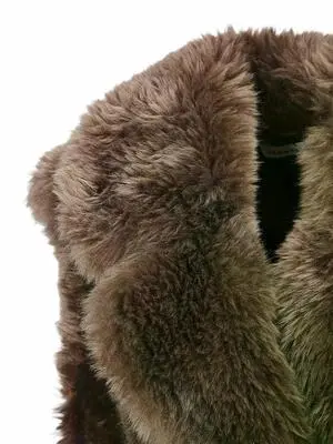 P.a.r.o.s.h Belted Faux-fur Gilet - Brown