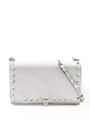 Valentino Garavani 2010s Rockstud Chain Wallet - Silver