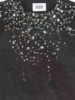 Alpha Studio Crystal-embellished Pullover