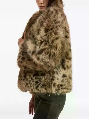 BULLY Leopard-print Faux-fur Coat