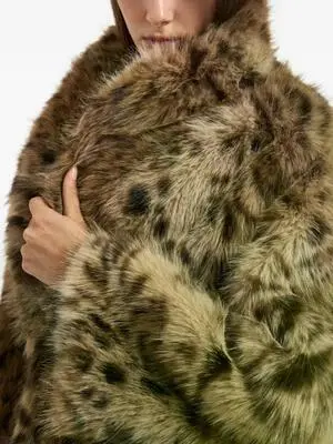 BULLY Leopard-print Faux-fur Coat