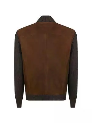 BARBA NAPOLI Panelled Leather Jacket