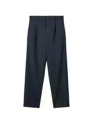 WHITE SAND Luke Pleated Trousers - Blue