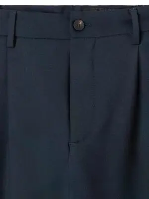 WHITE SAND Luke Pleated Trousers