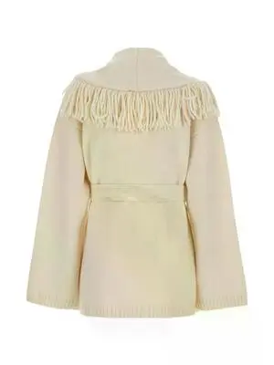 Federica Tosi Fringe-trimmed Belted Cardigan