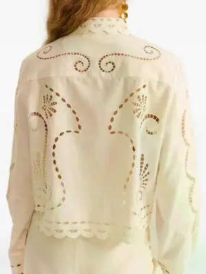 Carolina K Broderie-anglaise Scalloped Jacket - Neutrals