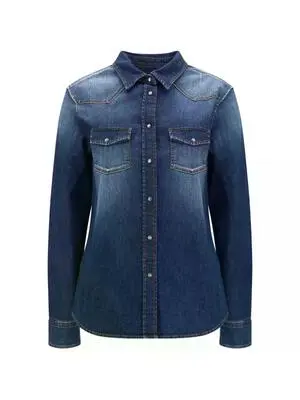 Jacob Cohen Panelled Denim Shirt - Blue