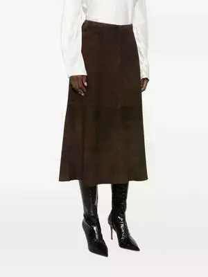 ARMA Suede Panelled Midi Skirt
