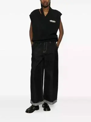 Simone Rocha Embellished V-neck Waistcoat