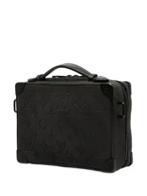 LOUIS VUITTON 2021-2026 Monogram Taurillon Handle Soft Trunk Satchel - Black