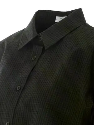 ELE Cropped Gingham-check Shirt