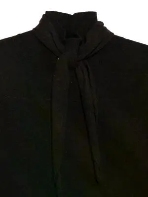 VANISE Tie-fastening Cashmere Sweater - Black