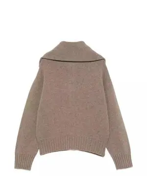 VANISE Zip-up Knit Sweater