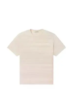 FRAME Jacquard-stripe T-shirt - Neutrals