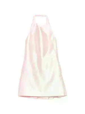 SELF-PORTRAIT Satin Halterneck Mini Dress