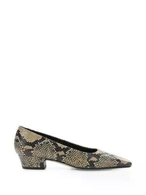AeydĒ Rory Snake-effect Leather Pumps