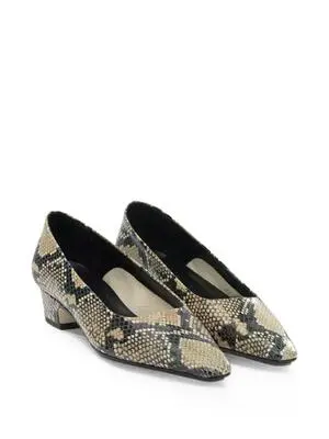 AeydĒ Rory Snake-effect Leather Pumps