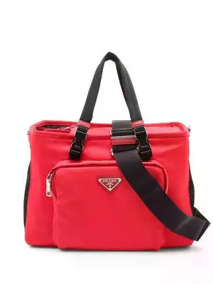 Prada 2013-2026 Re Nylon Convertible Pet Carrier Travel Bag - Red