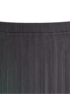 WOC Ribbed Slit-detail Midi Skirt