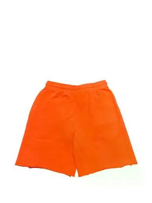DENIM TEARS Logo-print Raw-edge Shorts
