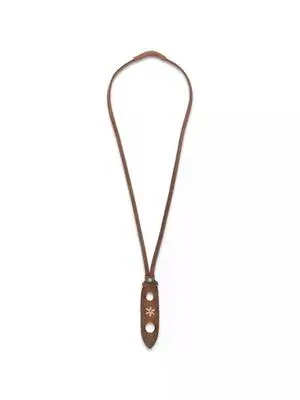 ERALDO Embroidered Leather Eyewear Necklace - Brown