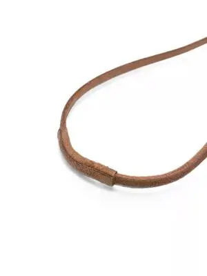ERALDO Embroidered Leather Eyewear Necklace - Brown