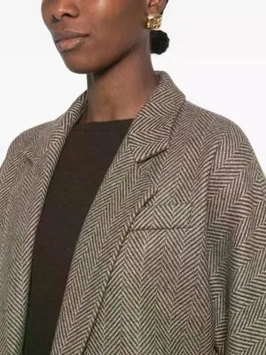 Dusan Herringbone Pattern Notch Lapel Jacket