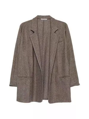 Dusan Herringbone Pattern Notch Lapel Jacket
