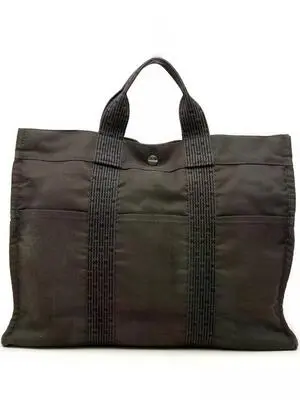 Hermès 1990-2010 Canvas Herline Mm Tote Bag - Grey