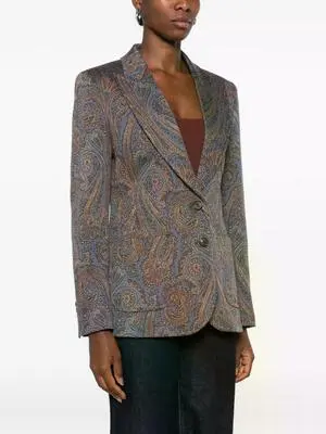 Etro Paisley-print Peak-lapel Jacket