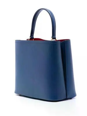 Prada 2019 Large Saffiano Cuir Panier Satchel - Blue