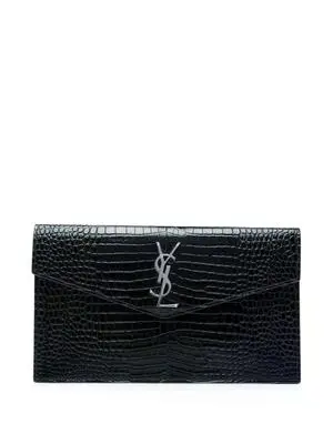 Saint Laurent Croc Effect Clutches